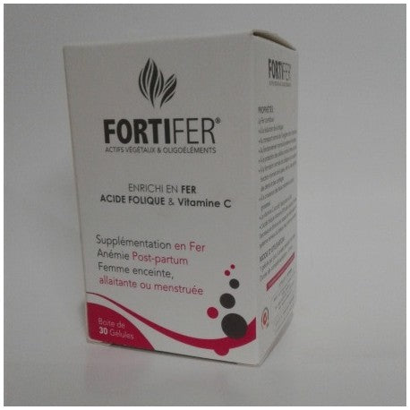 FORTIFER FER ACIDE FOLIQUE & VITAMINE C 30 GELULES – Para des 3 S